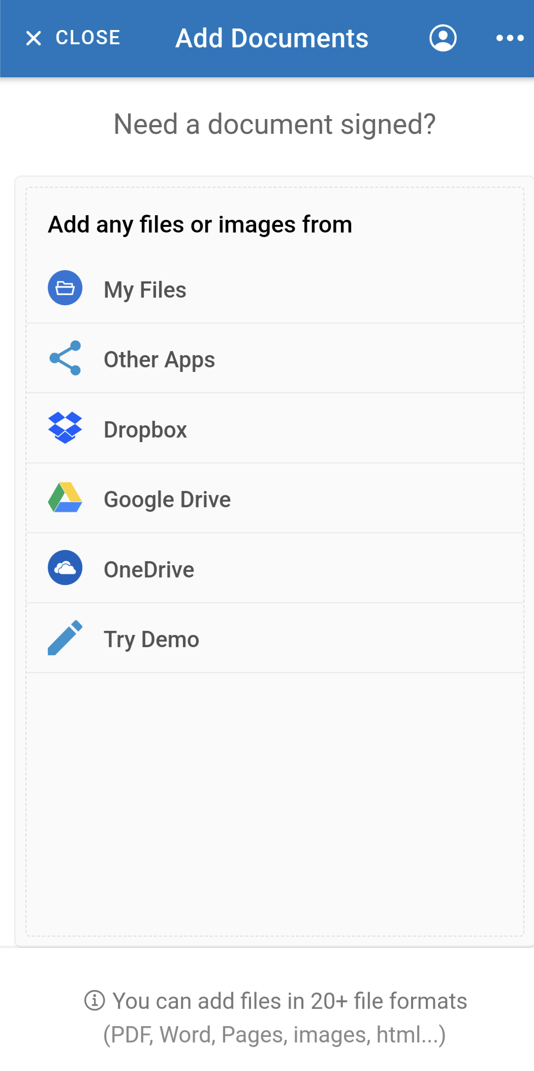 Adding a document – JetSign Help